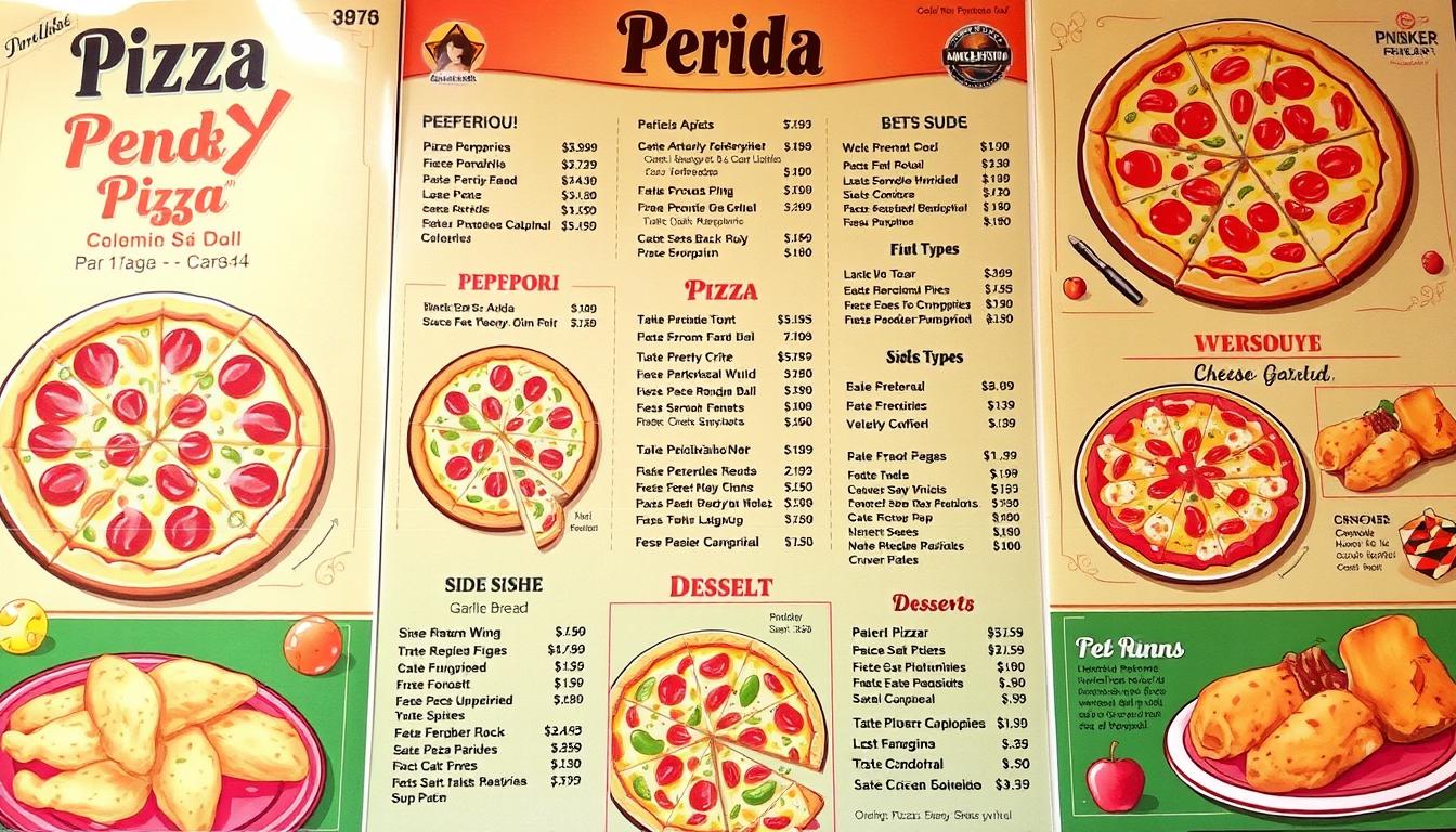 Domino's Pizza Menu with Price Details