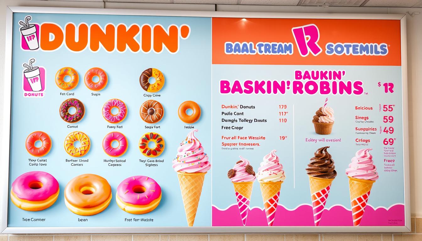 Dunkin Baskin Robbins Menu Prices